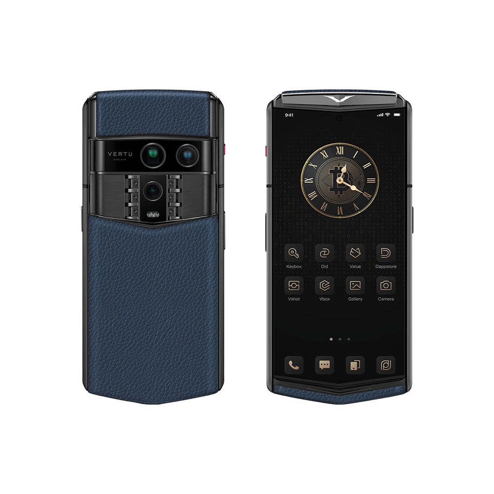 Vertu Agent Q Calfskin - Black Deep Blue - Vertu Dubai